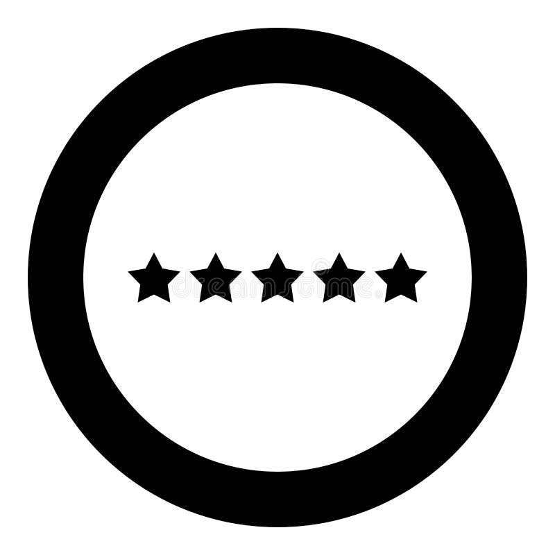 Five Stars 5 Stars Rating Concept Icon Outline Black Color Vector ... Five Stars 5 Stars Rating Concept Icon Outline Black Color Vector ...