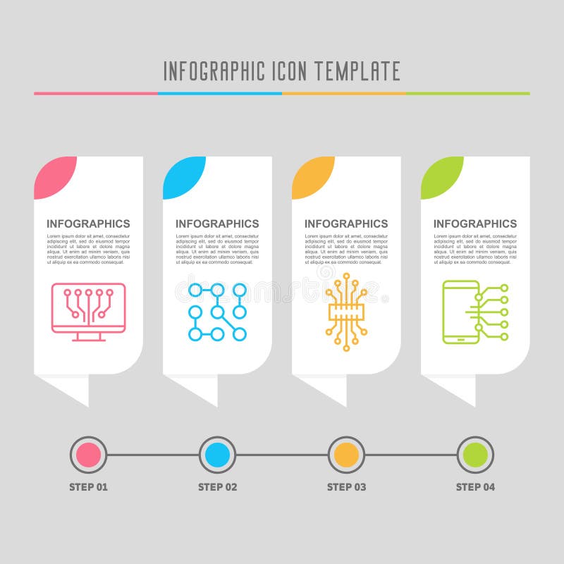 Five Step Electronic Technology Infographic Concept for Engineering ...