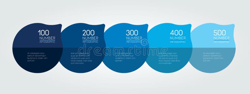 Five Step Template, Banner, Infographic, Diagram, Chart, Column Stock ...