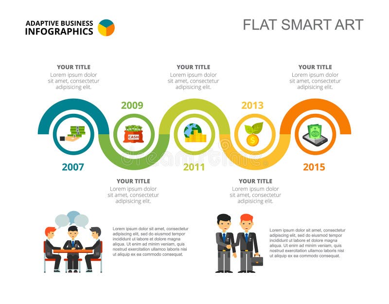 Five Steps Workflow Process Chart Template for Presentation Stock Vector - Illustration of ...
