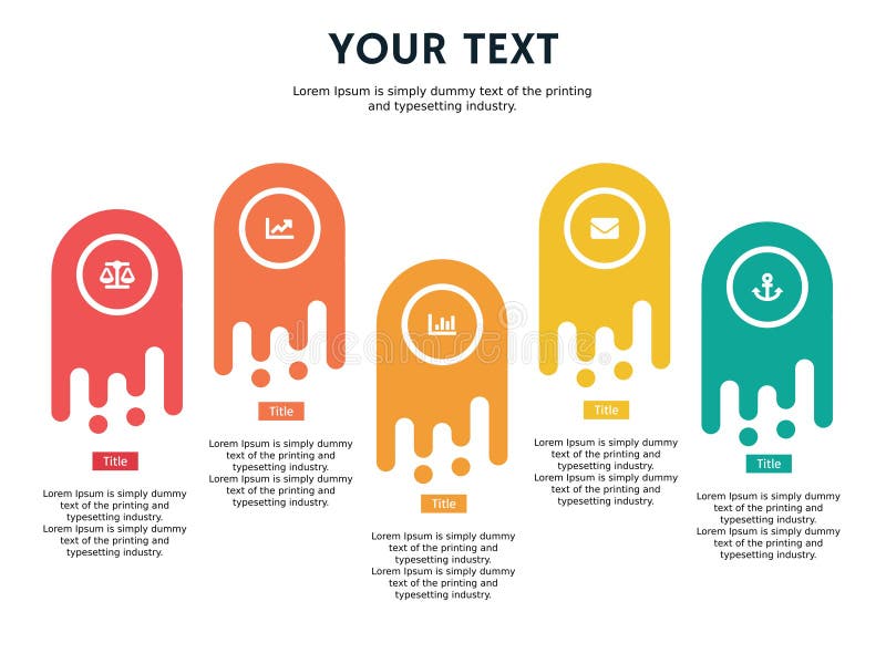 Five Steps and Element Ppt and Infographic Template Stock Illustration ...
