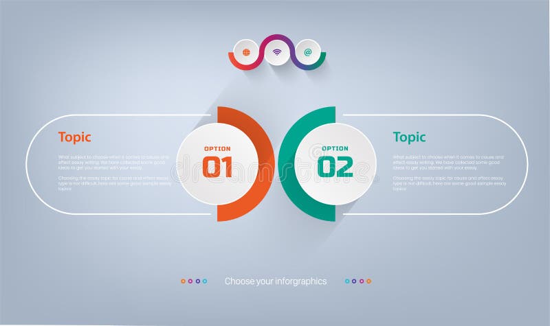 Two Circle Steps of Infographics for Workflows Stock Vector ...