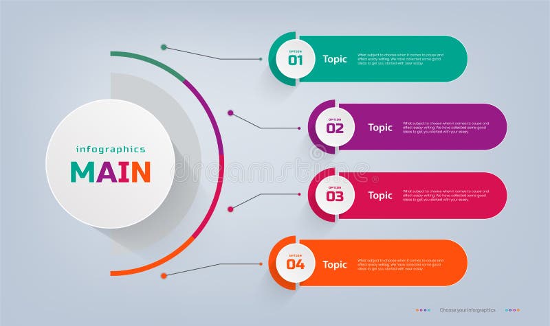 Five Options Of Infographic Work Plans Stock Vector - Illustration of ...