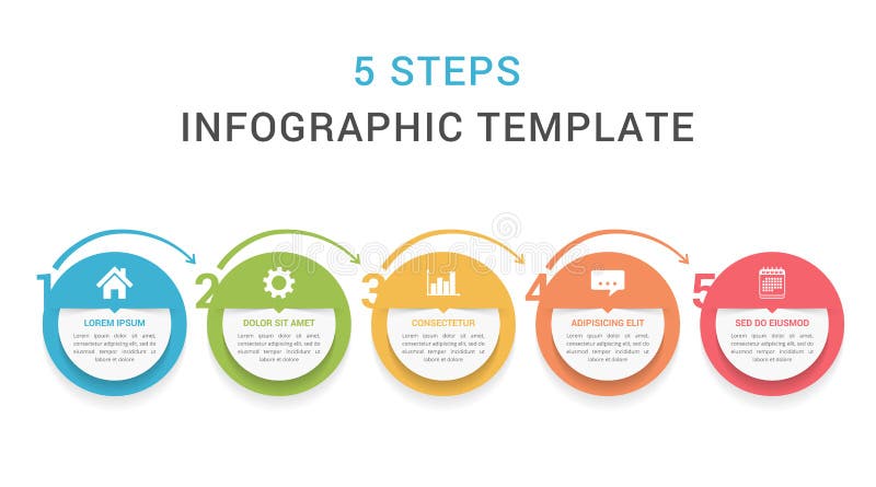 Five Steps Infographic Template 向量例证 - 插画 包括有 来回, 编号: 166143444 Five Steps Infographic Template 向量例证 - 插画 包括有 来回, 编号: 166143444