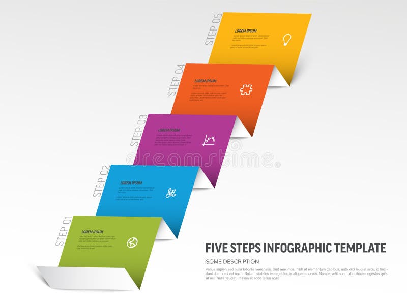 Sleek Modern Five Step Infographic Stock Illustrations – 26 Sleek ...