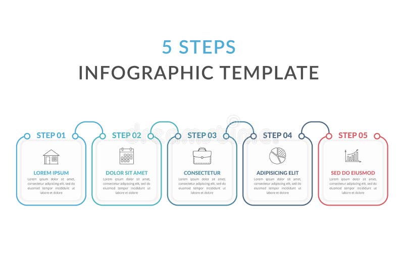 Five Steps Infographic Template Stock Vector - Illustration of ... Five Steps Infographic Template Stock Vector - Illustration of ...