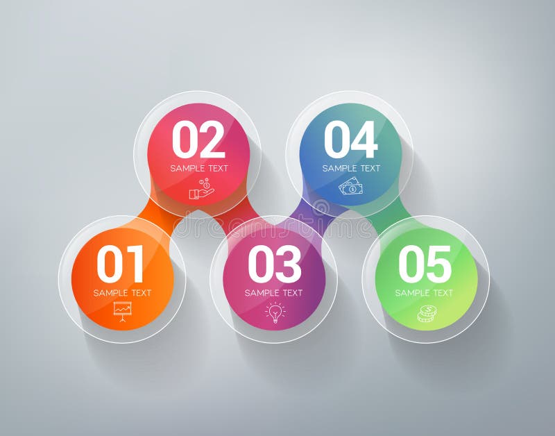 Five Steps Infographics stock vector. Illustration of modern - 68700522