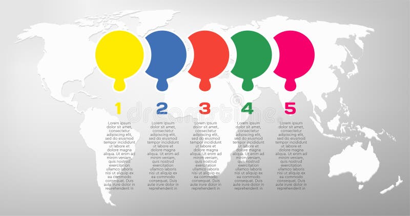 Five Steps Line Infographic, Puzzle Diagram Stock Vector - Illustration ...