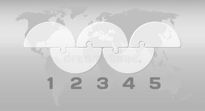Five Steps Line Infographic, Puzzle Diagram Stock Vector - Illustration ...