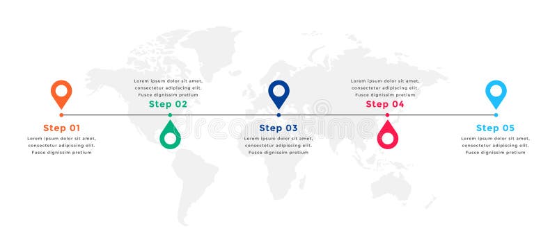 Timeline Mark Point Infographic Design 10 Steps Vector Illustration ...