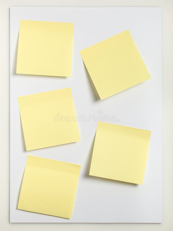 Five Sticky notes stock photo. Image of format, schedule - 43687890