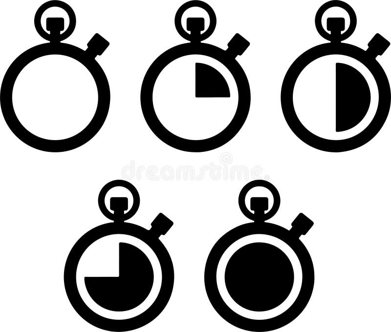 Pixel Perfect Icon Set about Remaining Time, Clock, Alarm, Chronometer ...