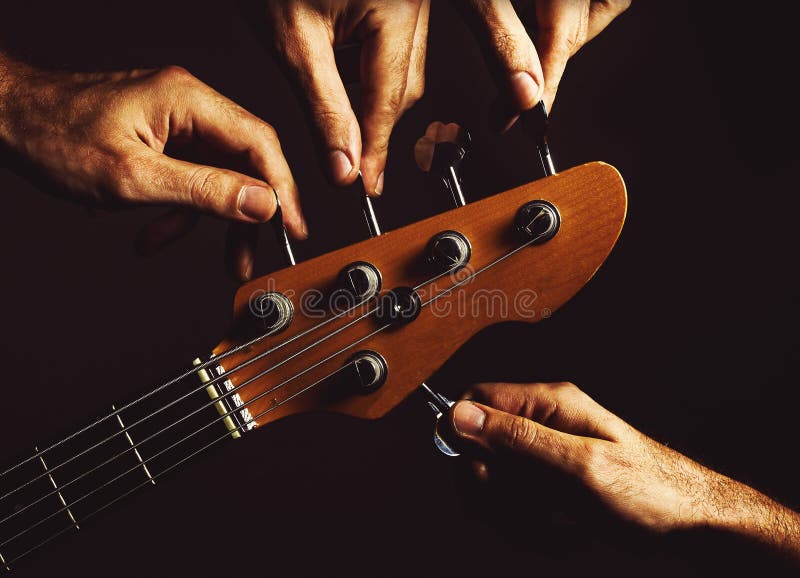 Five Strings Bass Guitar stock photo. Image of human - 77138366
