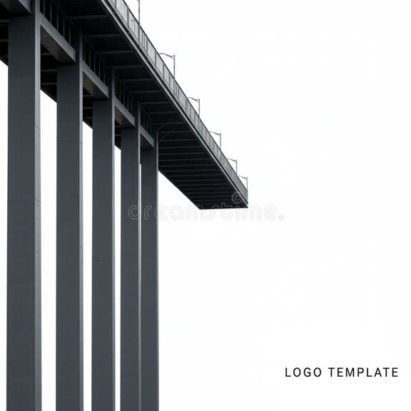 Five Tall, Dark Columns Support a Horizontal Structure, Possibly Part ...