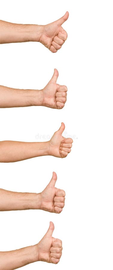 Raise Your Hand Thumbs Up Isolated on White Background Stock Photo ...