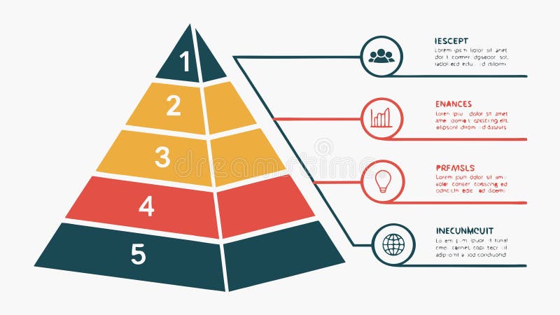 FiveTiered Pyramid for Data and Strategy, Vector Design Generative AI ...