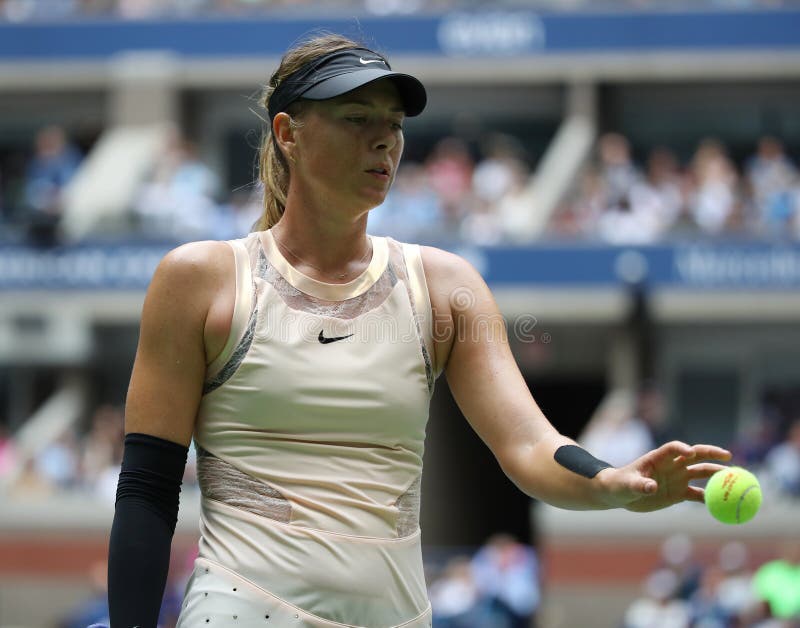 Five Times Grand Slam Champion Maria Sharapova Of Russia In Action