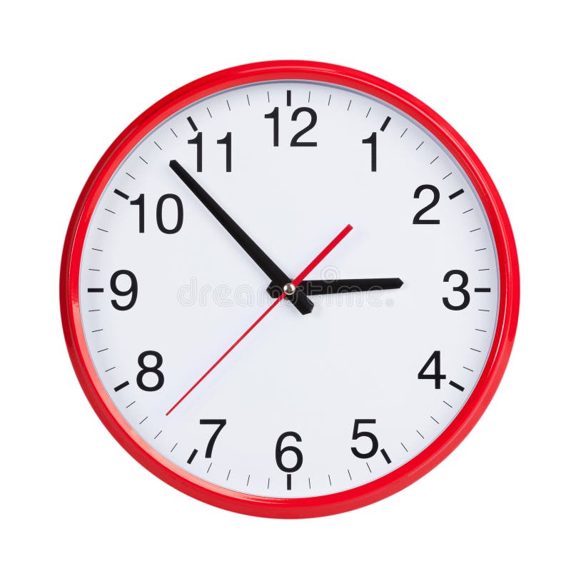 Five To Ten on a Round Clock Face Stock Photo - Image of watch, ticker ...