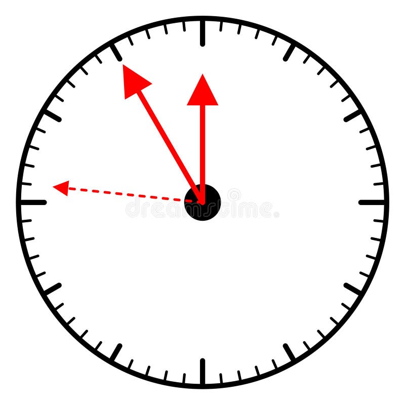 Almost five to twelve stock vector. Illustration of twelve - 14805021