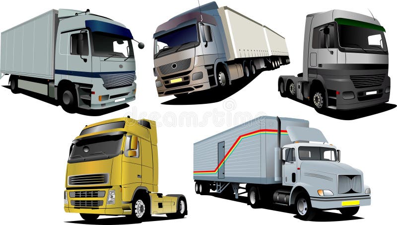 Semi-Trailer Truck stock vector. Illustration of goods - 9068200