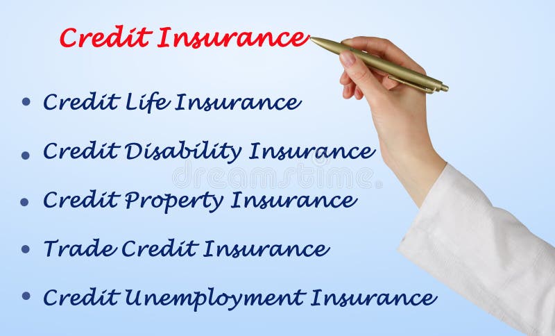 Types of Credit Insurance stock image. Image of property - 303512813