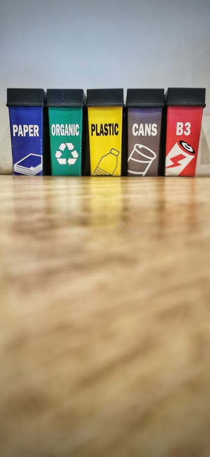 Five Types of Trash Cans in Room Stock Photo - Image of room, types ...