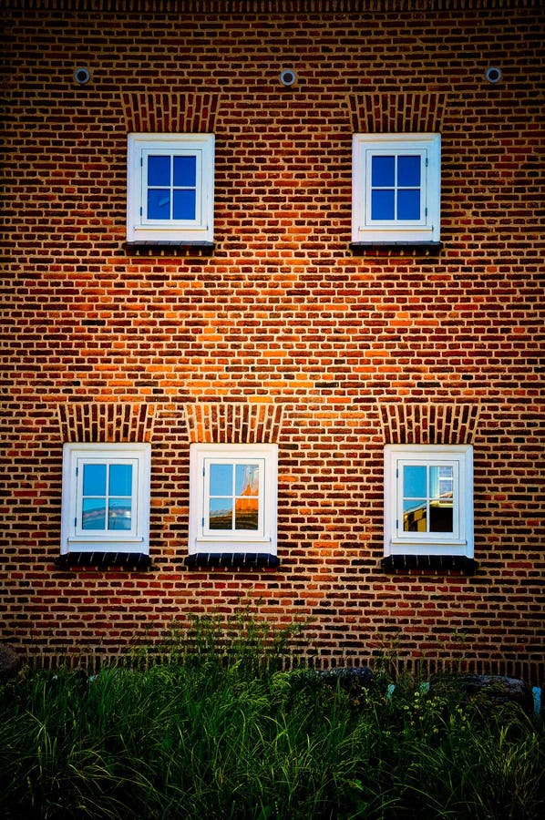 Five windows, one wall stock photo. Image of five, wall - 26856132
