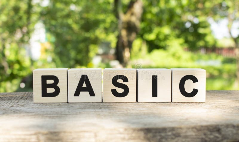 The Word Basic Written on Yellow Balls Stock Image - Image of blue ...