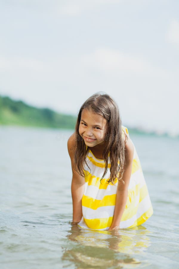 Little Five Year Old Girl Beach Stock Photos - Free & Royalty-Free ...