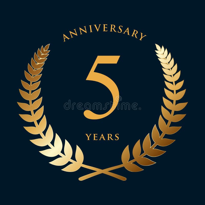 Five Years of Anniversary. Isolated Vector Illustration Stock Vector ...