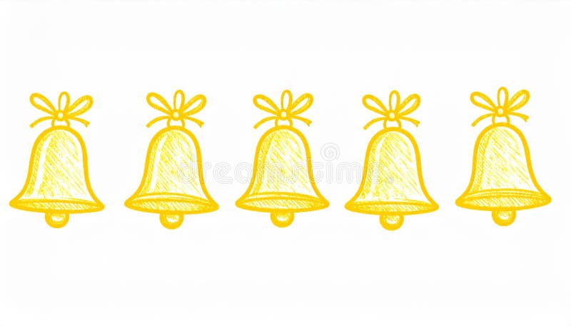 Five Yellow Bells Illustration Stock Illustration - Illustration of ...