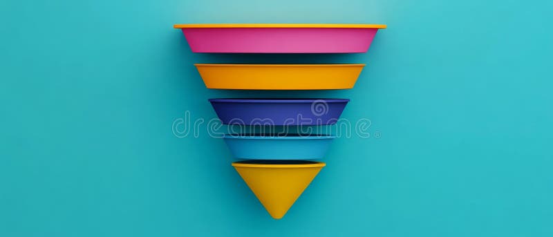 FiveStage Sales Funnel Template Visualize Your Conversion Process for ...