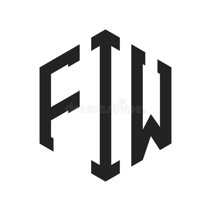 FIW Logo Design. Initial Letter FIW Monogram Logo Using Hexagon Shape ...