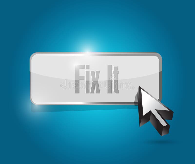 Fix It Button stock illustration. Illustration of contractor - 8991236