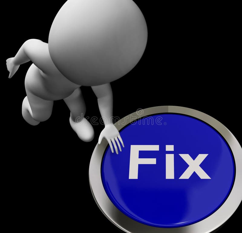 Fix Button Means Repair Mend or Restore Stock Illustration ...