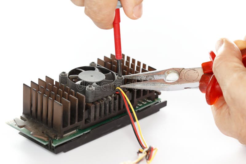 Fix an Electrical Component Stock Photo - Image of technical, machine ...