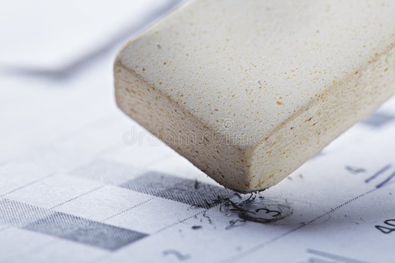 Fix with Eraser Financial Data in Document. Concept of Banking ...