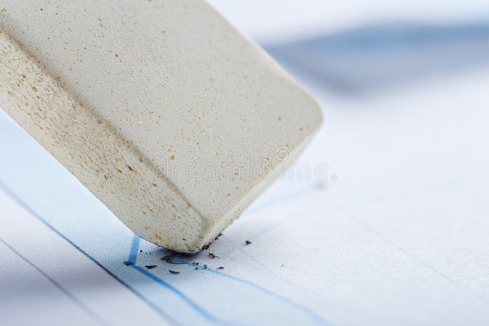 Fix with Eraser Financial Data in Document. Concept of Banking ...