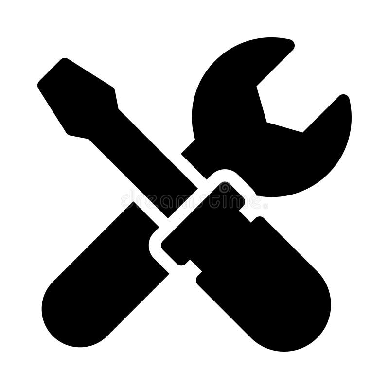 Wrench glyph color icon stock illustration. Illustration of industrial ...