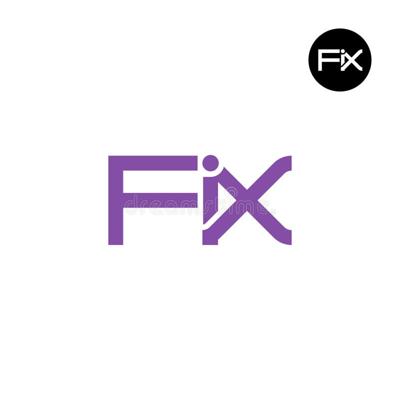 FIX Logo Letter Monogram Design Stock Vector - Illustration of design ...