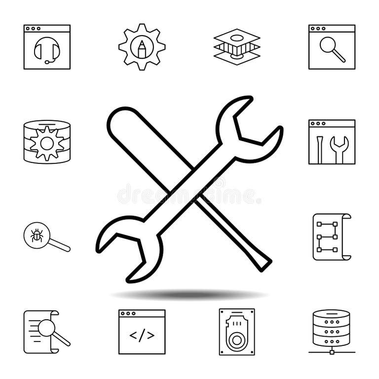 Fix, Maintenance Icon. Simple Thin Line, Outline Vector Element of Web Design Development Icons ...