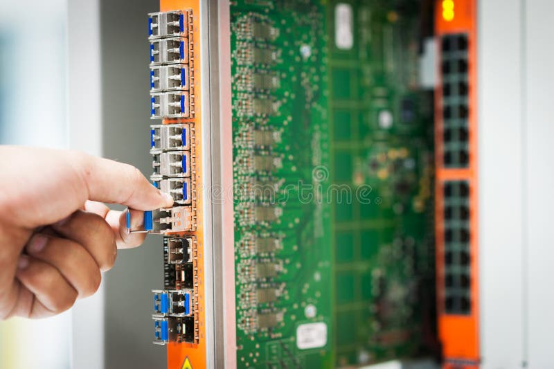 Fix Network Switch in Data Center Room Stock Photo - Image of switch ...