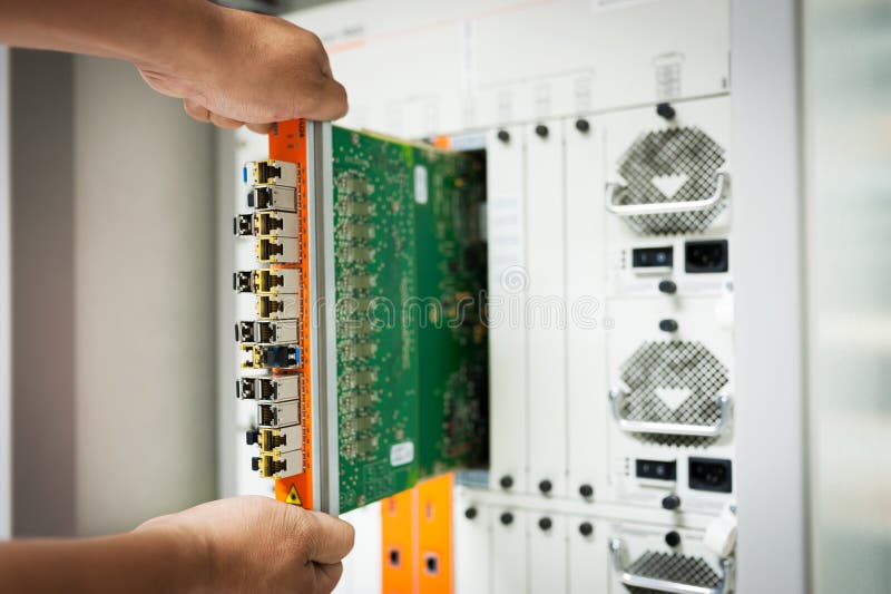Fix Network Switch in Data Center Room Stock Photo - Image of cable ...
