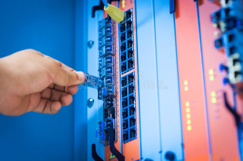 Fix Network Switch in Data Center Room Stock Photo - Image of networks ...