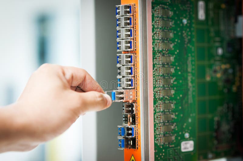 Fix Network Switch in Data Center Room Stock Photo - Image of fixing ...