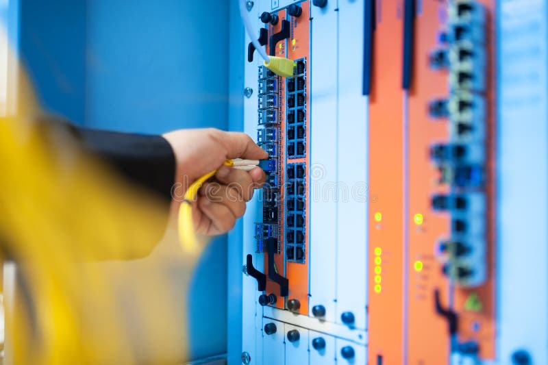 Fix Network Switch in Data Center Room Stock Photo - Image of repair ...