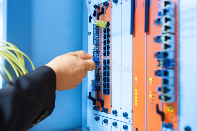Fix Network Switch in Data Center Room Stock Image - Image of equipment ...