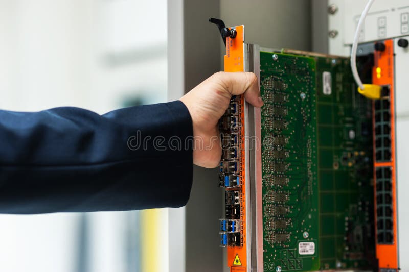 Fix Network Switch in Data Center Room Stock Photo - Image of ...