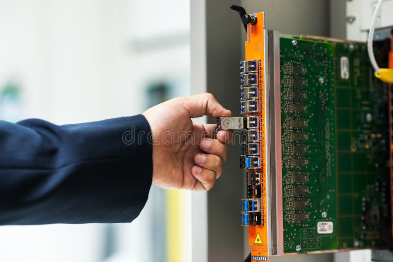 Fix Network Switch in Data Center Room Stock Photo - Image of switch ...