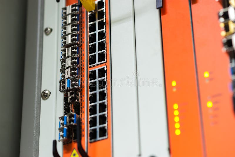 Fix Network Switch in Data Center Room Stock Image - Image of telephone ...